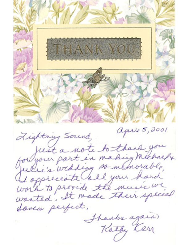 Lightning Sound Thank You Notes
